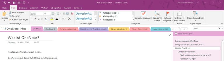 Welche OneNote Version ist auf meinem PC installiert? - Anuschka Schwed